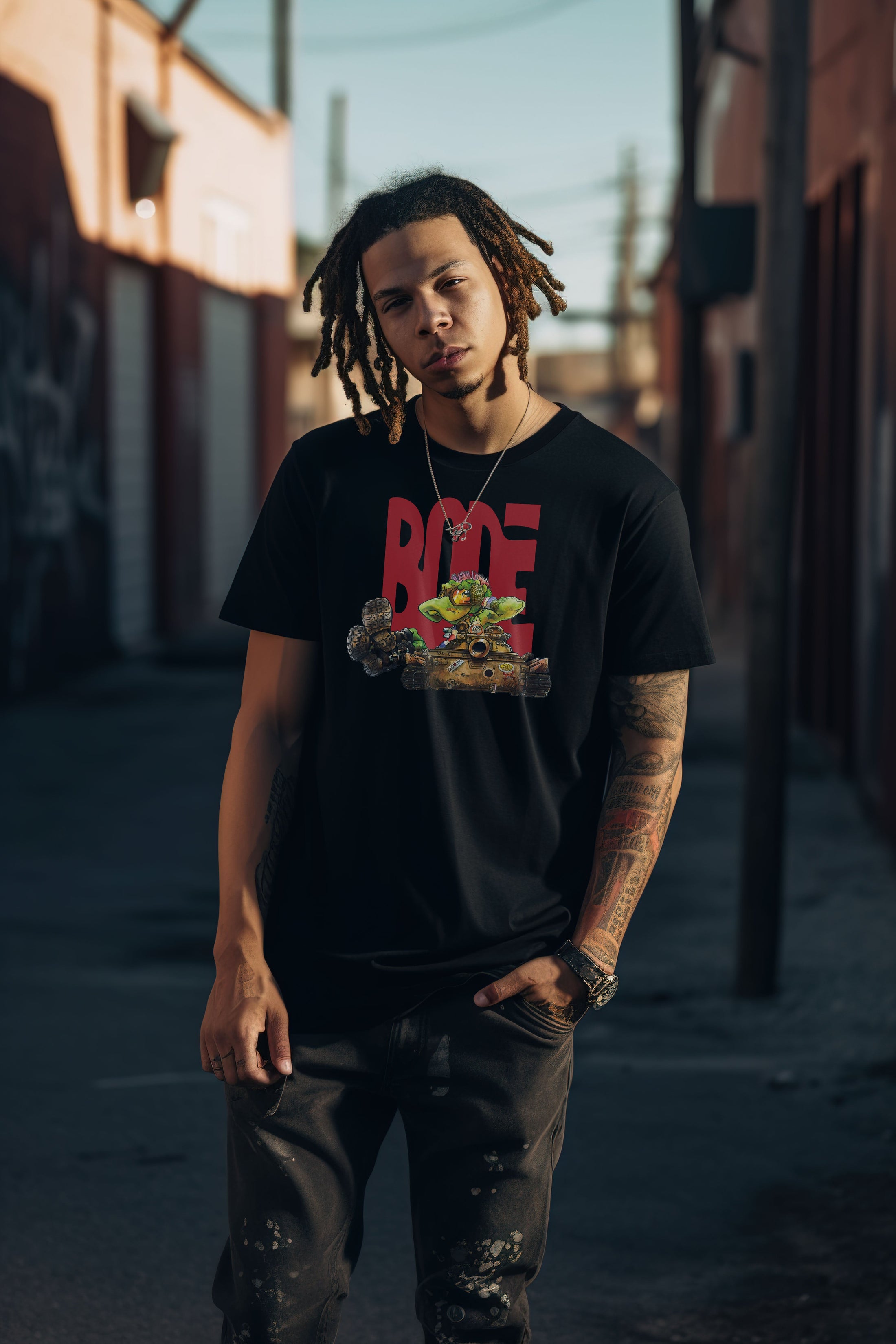 Bode World Tour "Tanking Around" Limited Edition Tee Black – Mark Bodē